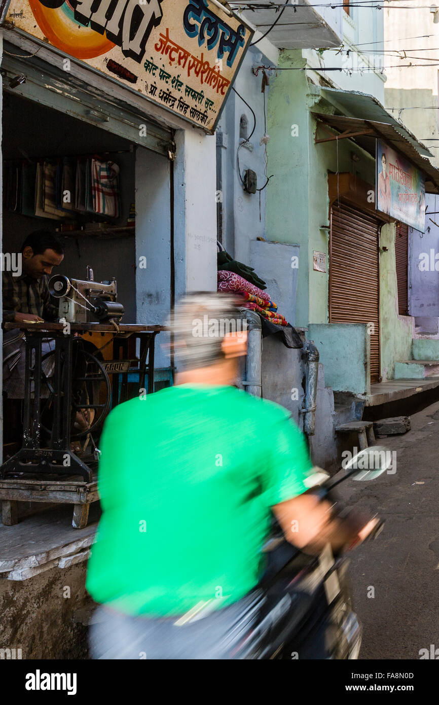 A Street scene in Deogarh, Rajasthan Stock Photo - Alamy