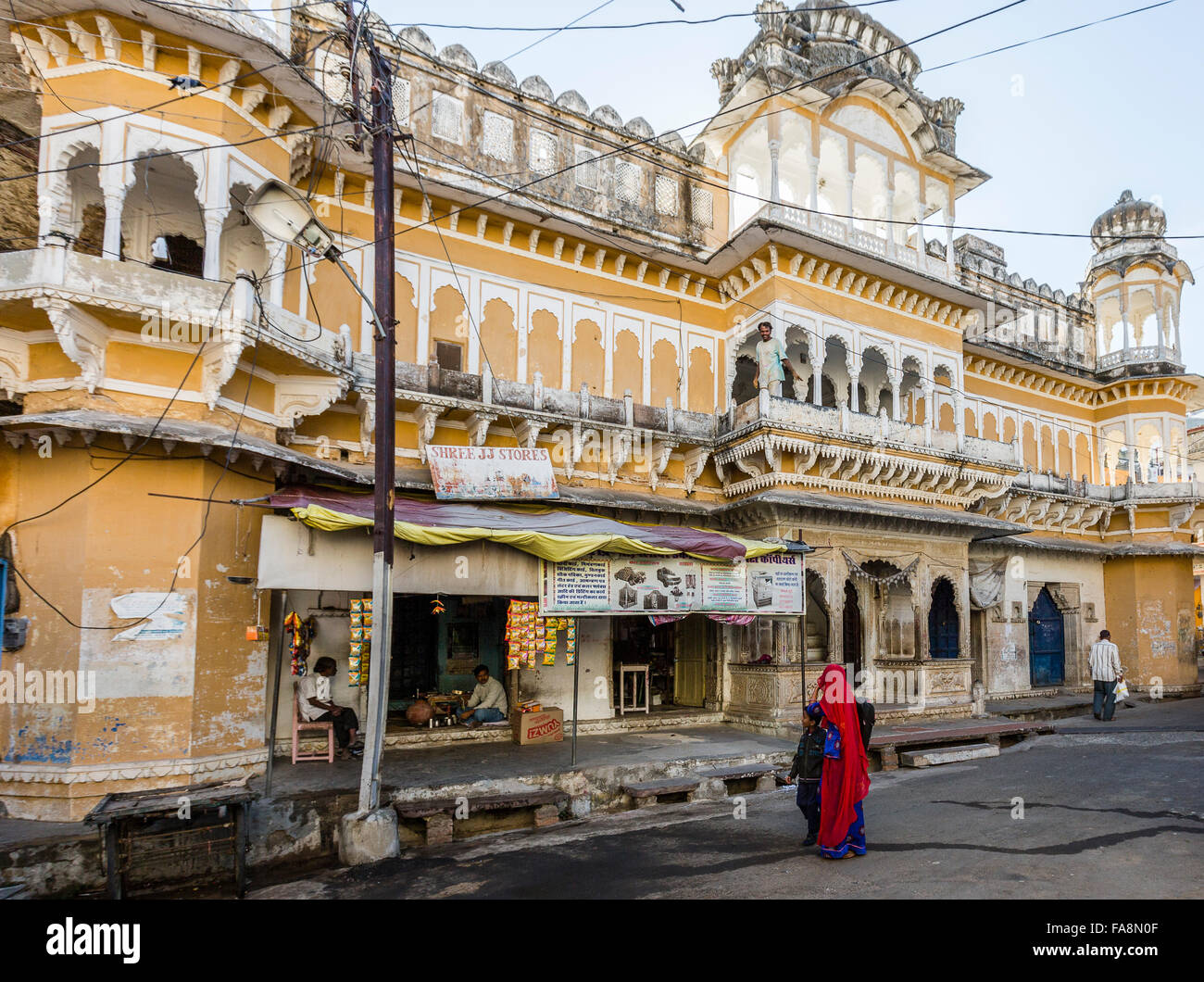 A Street scene in Deogarh, Rajasthan Stock Photo - Alamy