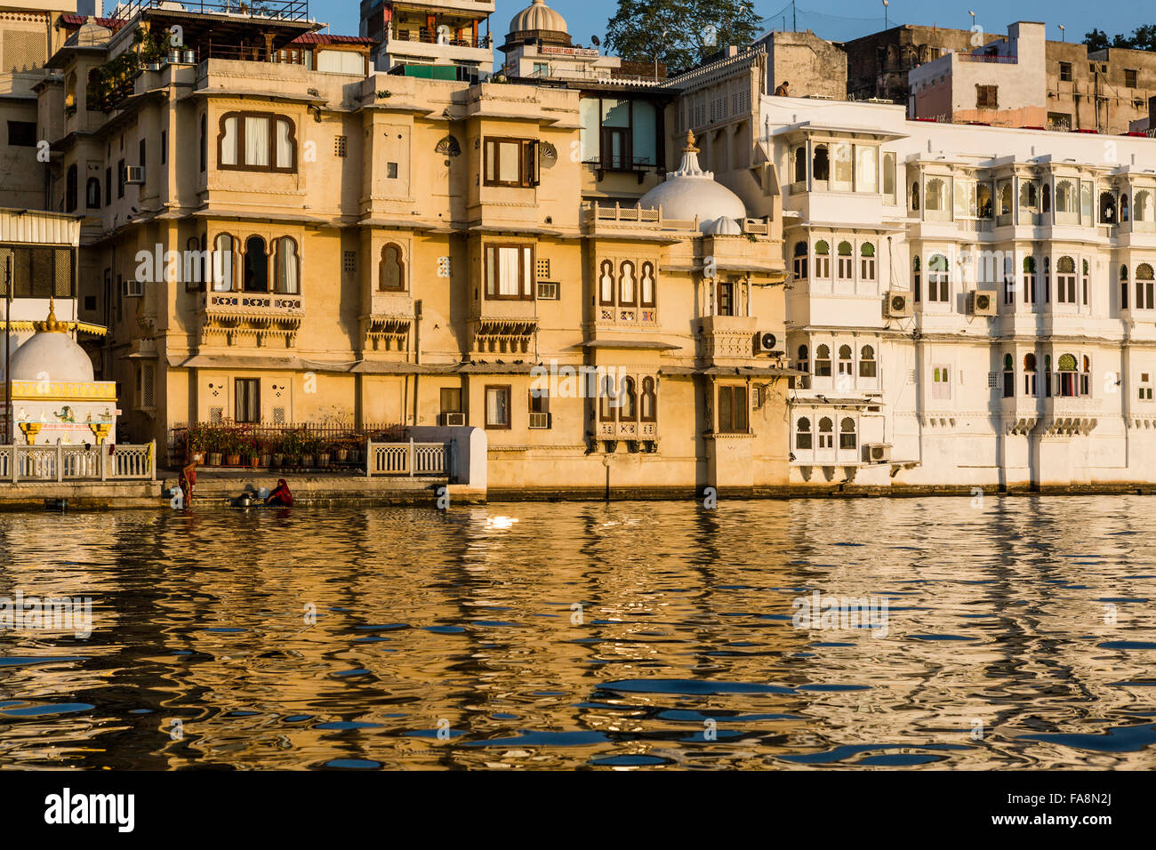 A view across Lake Pichola of Udaipur (the Venice of the East ...