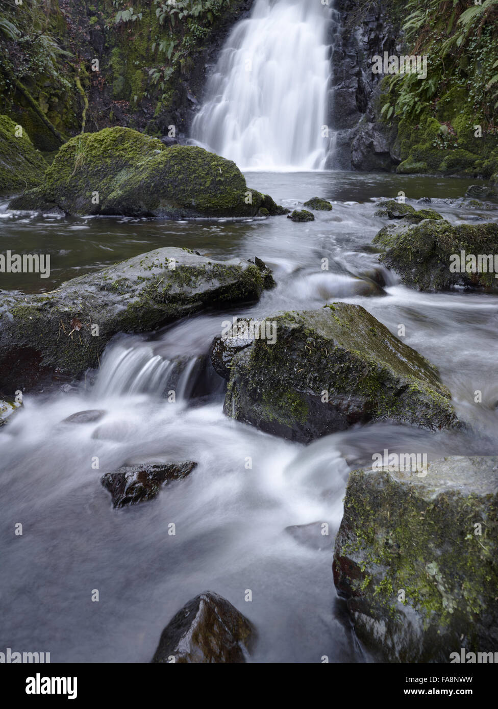 The waterfall at Glenoe, County Antrim, Northern Ireland Stock Photo ...