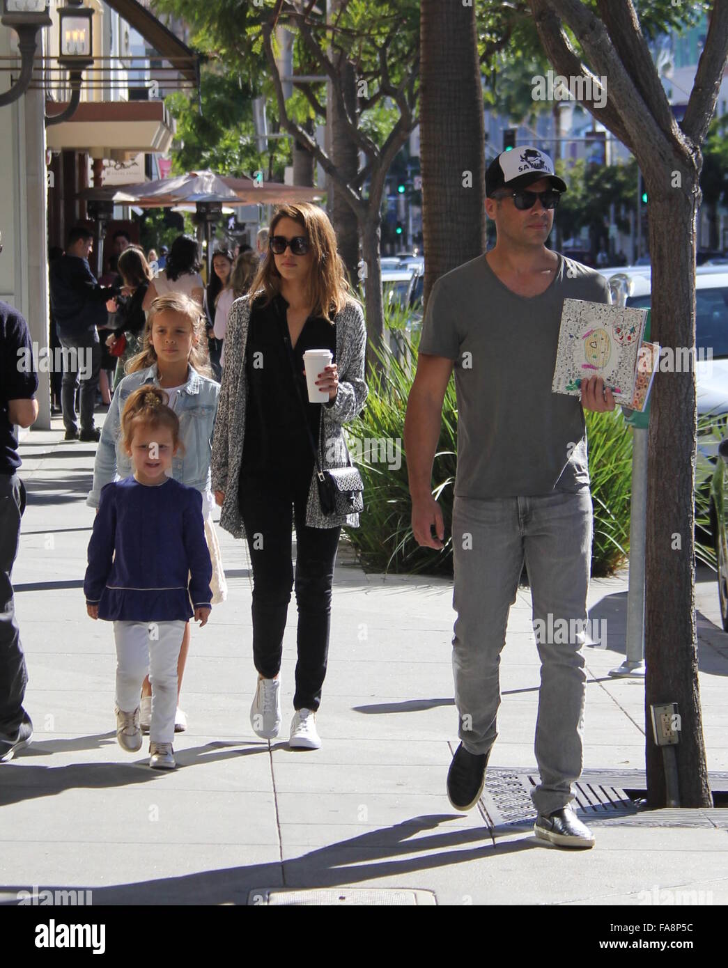 Jessica Alba out and about with her husband Cash Warren and two ...