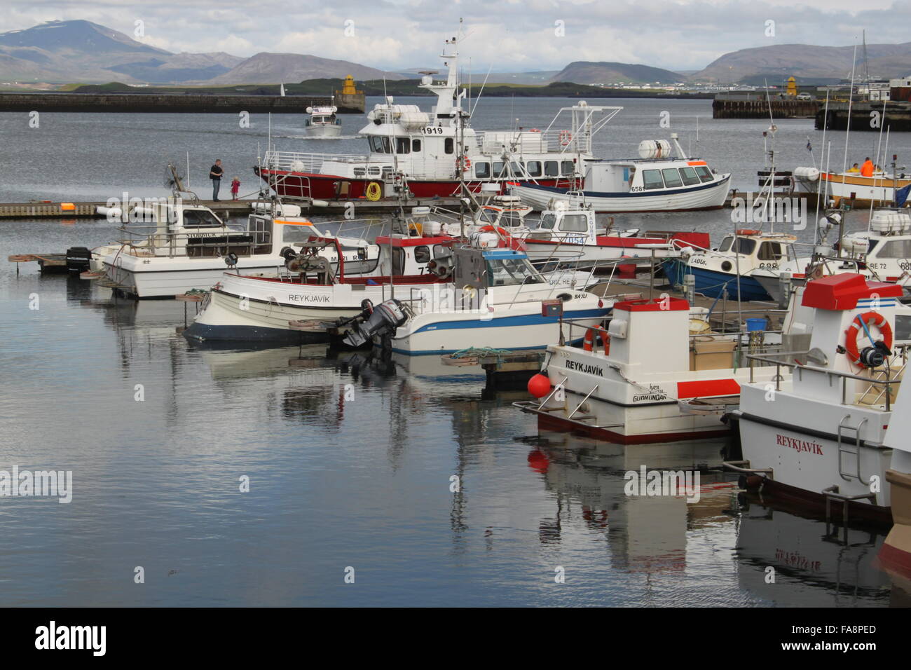 Boats in Reykjavik Harbour, Iceland, Europe Stock Photo - Alamy
