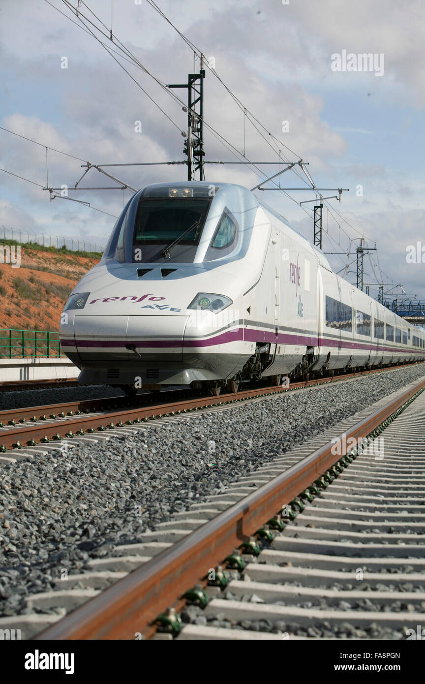 Spanish high-speed railway Stock Photo - Alamy