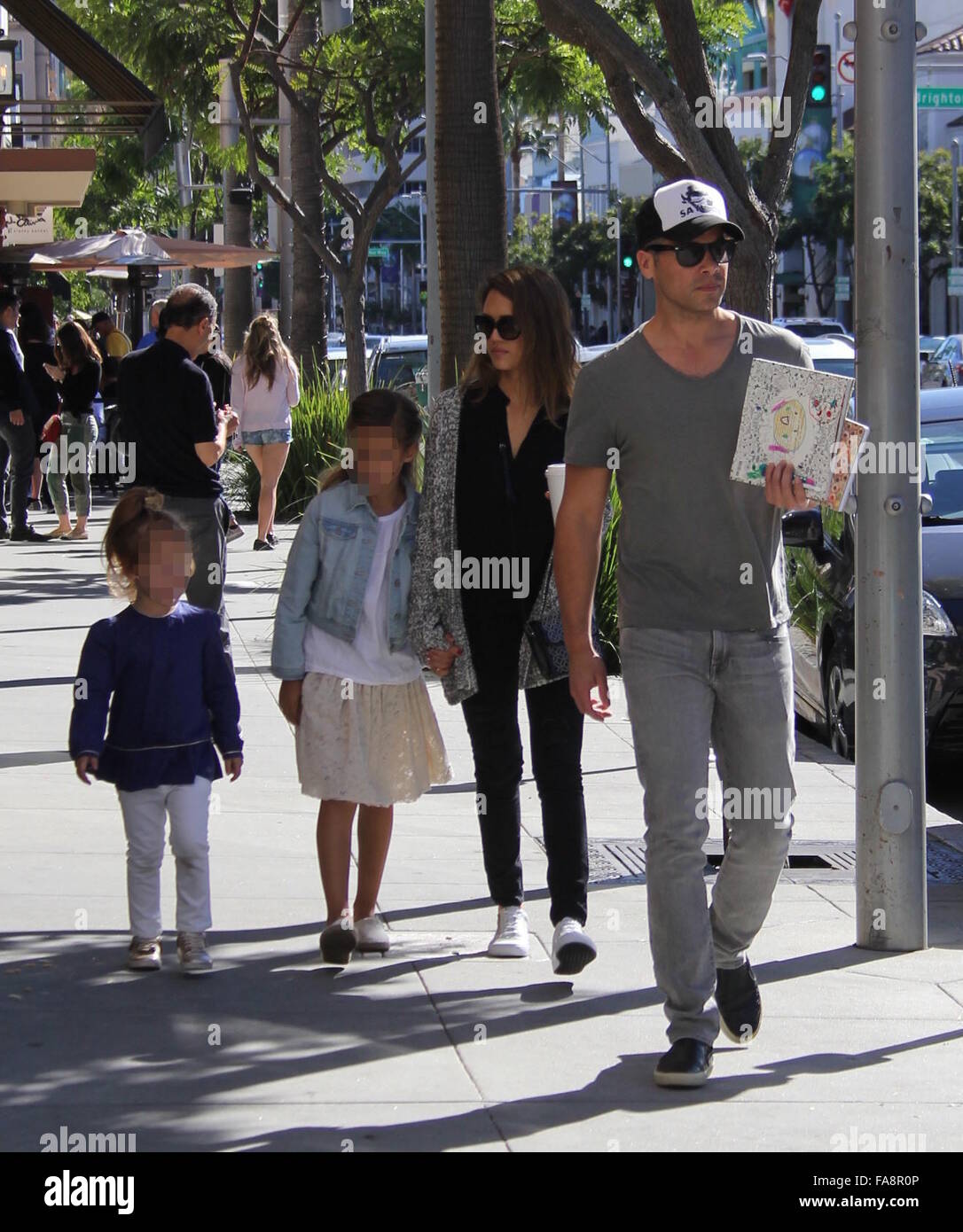 Jessica Alba out and about with her husband Cash Warren and two ...