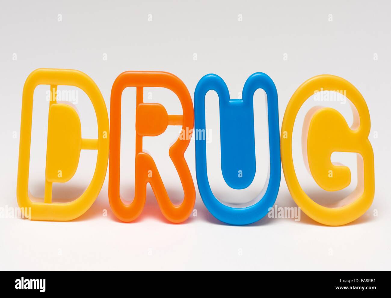 DRUG colored letters Stock Photo - Alamy