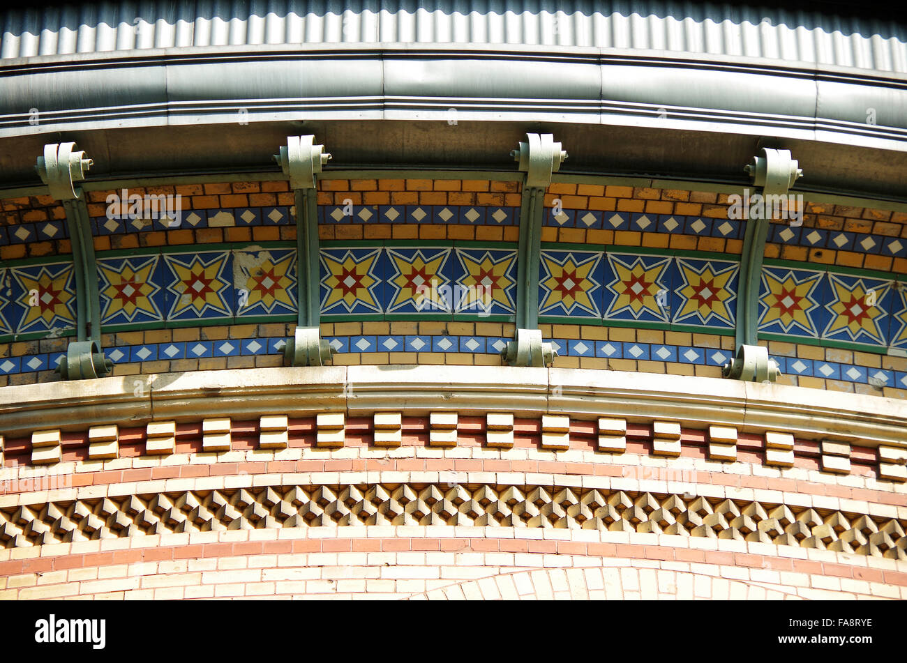 Potsdam Observatory, Details, polychrome brickwork Stock Photo - Alamy