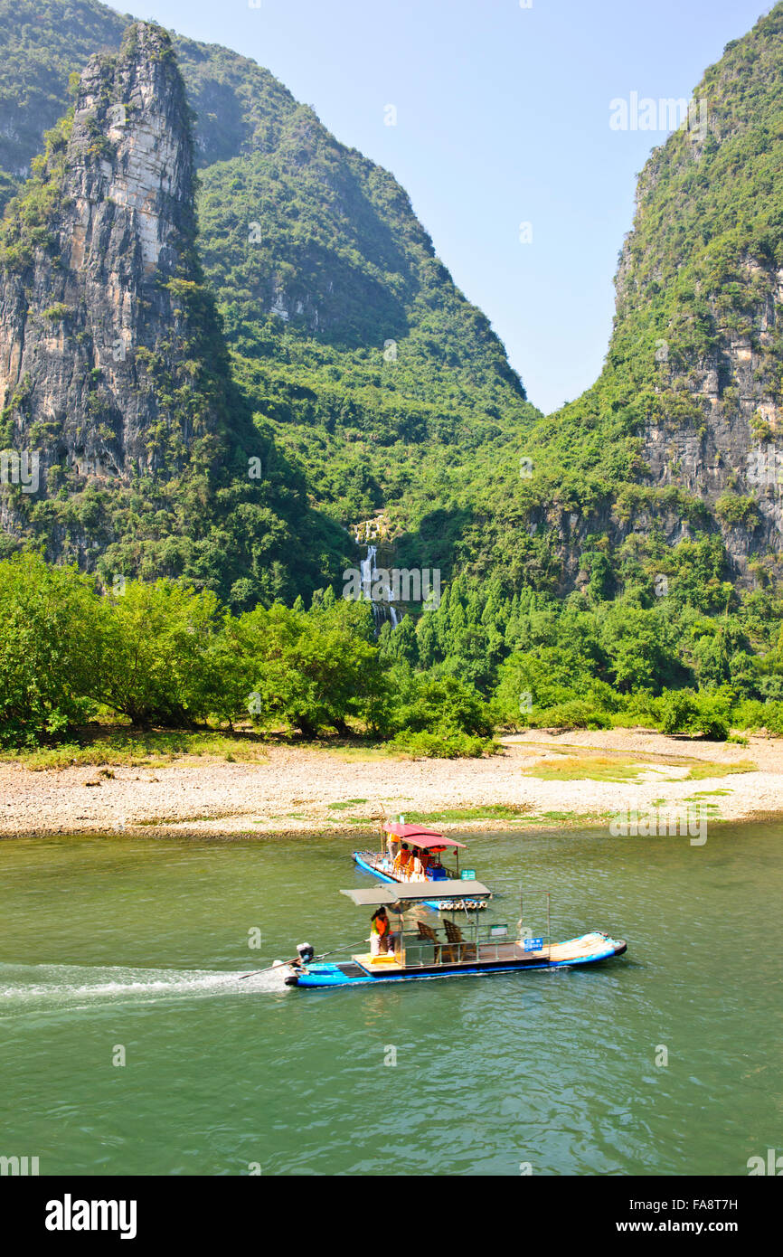 Li River,Karst Mountain Peaks,River Boats,Green 980 foot peaks,Guilin ...