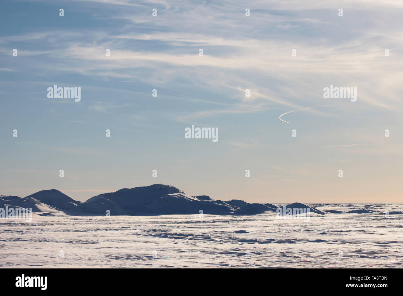 Empty winter landscape Arctic ice and sky Stock Photo - Alamy