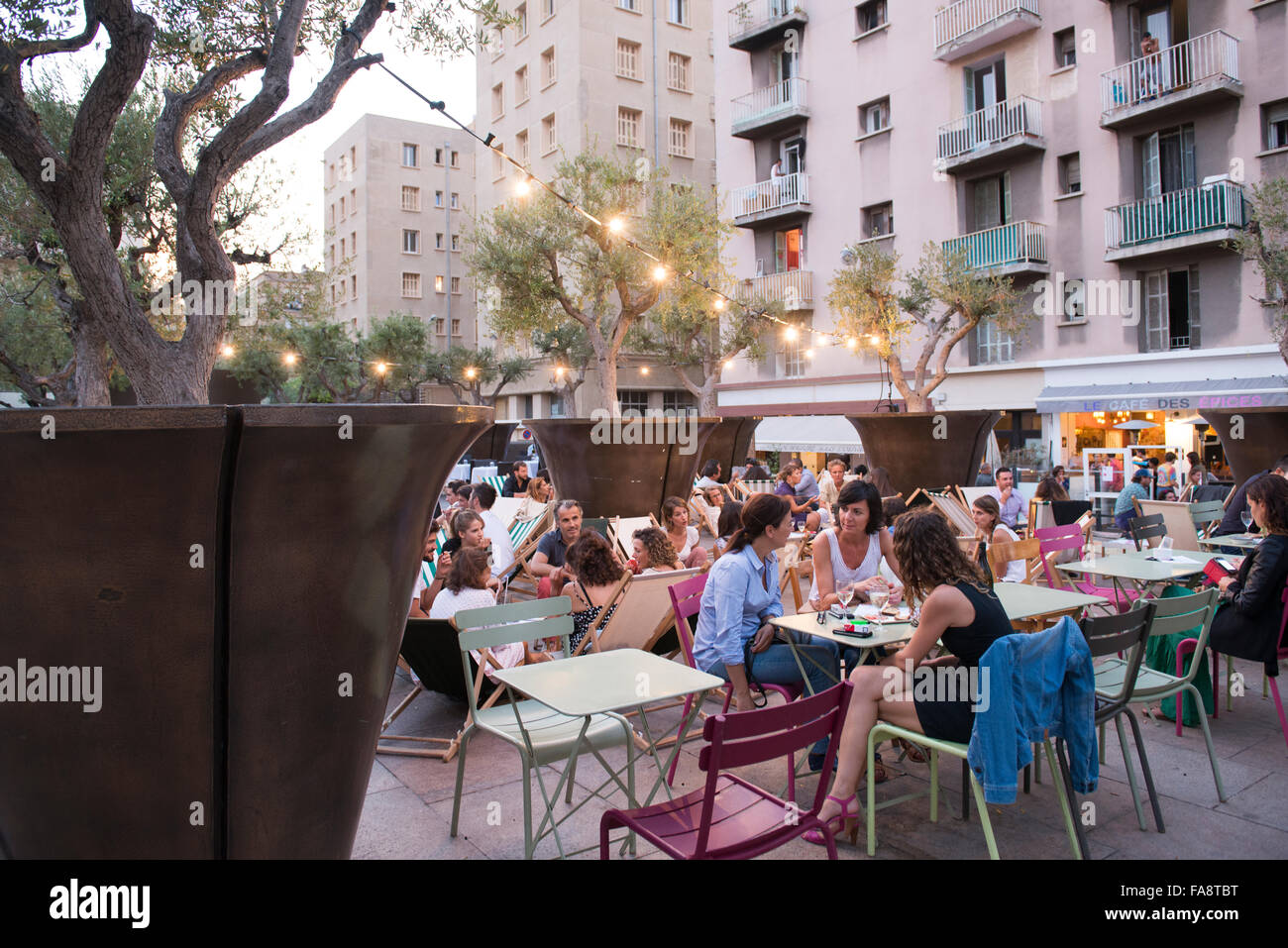 People gather on terrace hi-res stock photography and images - Alamy