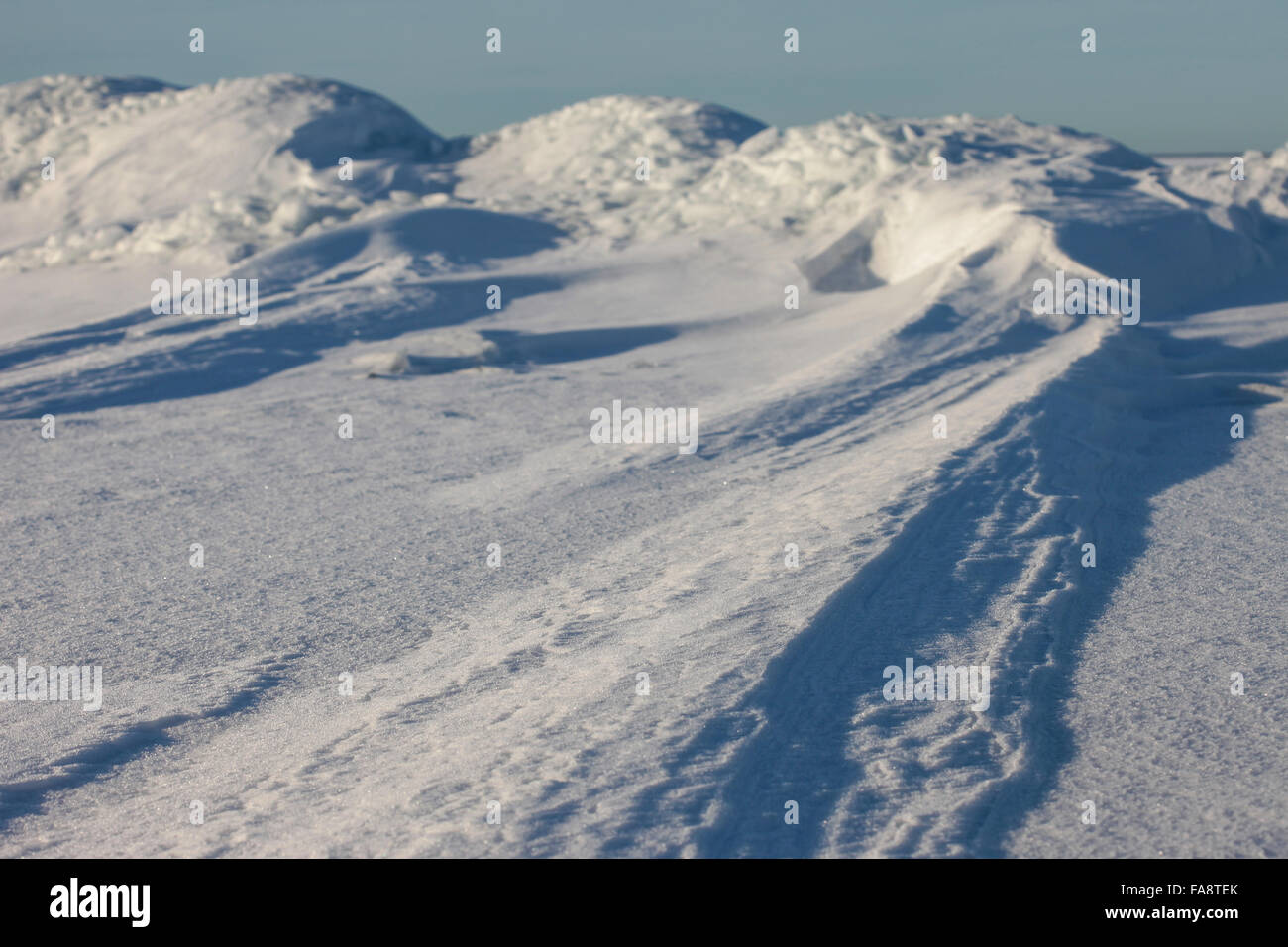 Empty winter landscape Arctic ice and sky Stock Photo - Alamy