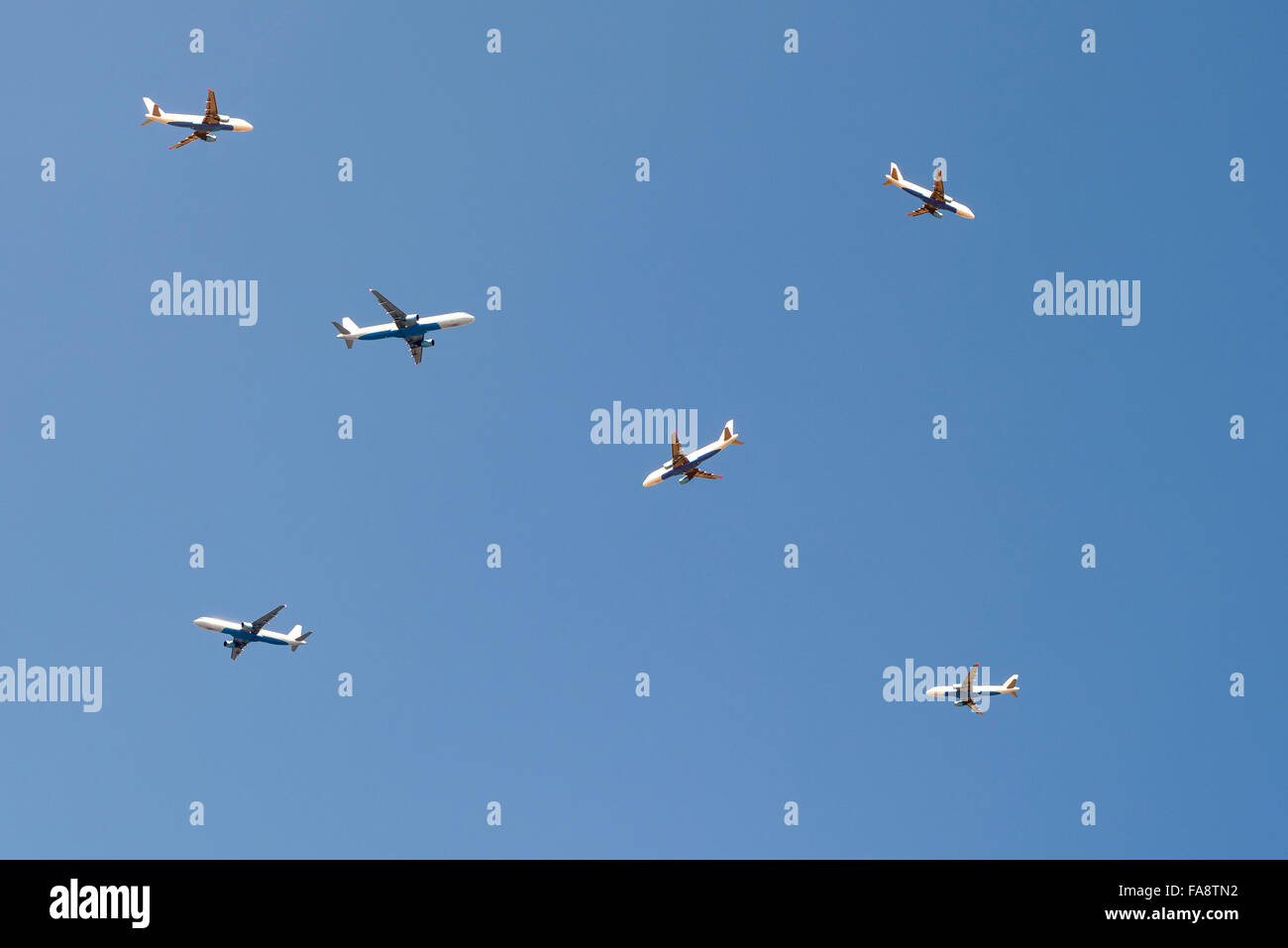Summer sky with aeroplane trail hi-res stock photography and images - Alamy