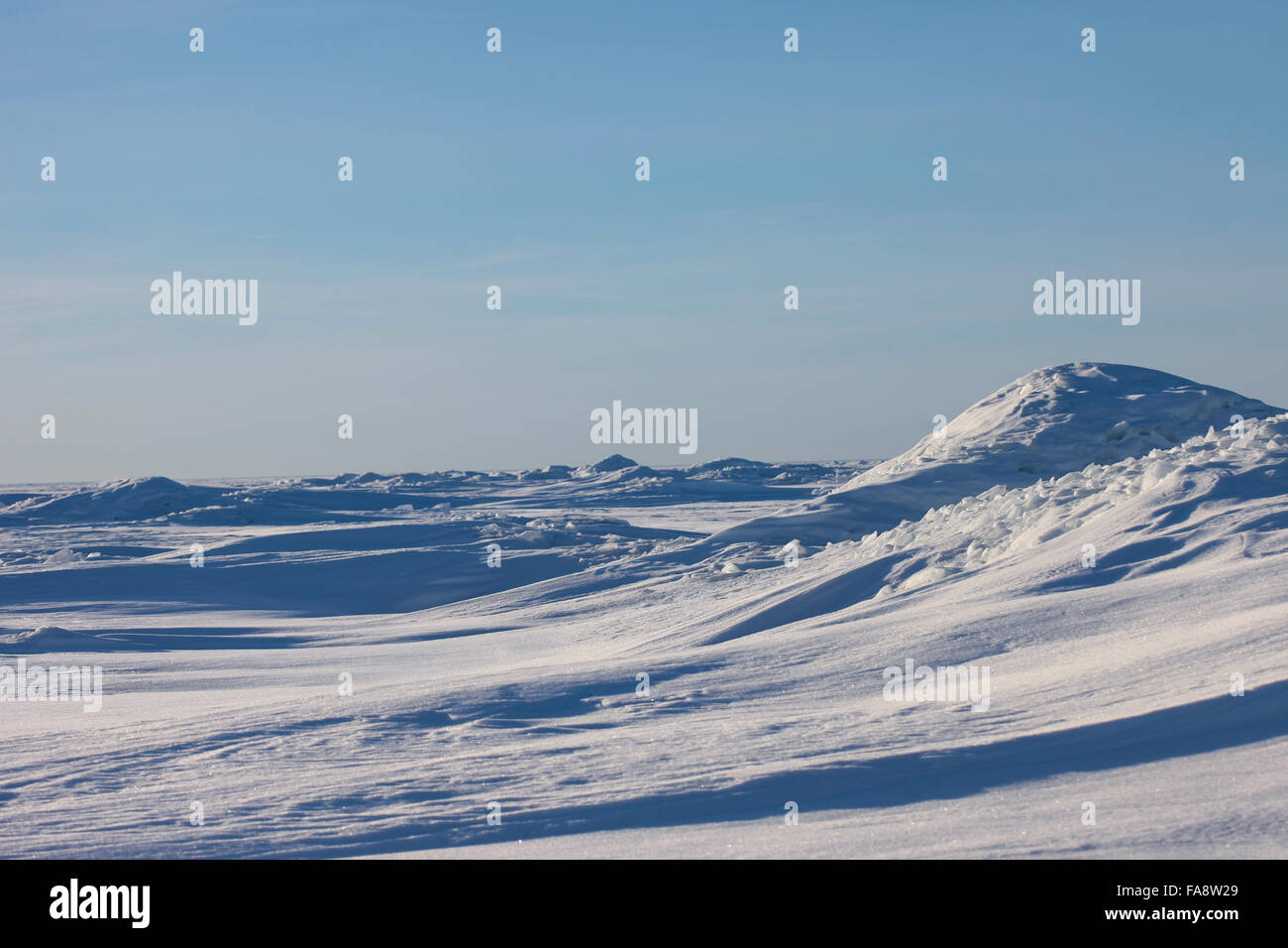 Empty winter landscape Arctic ice and sky Stock Photo - Alamy