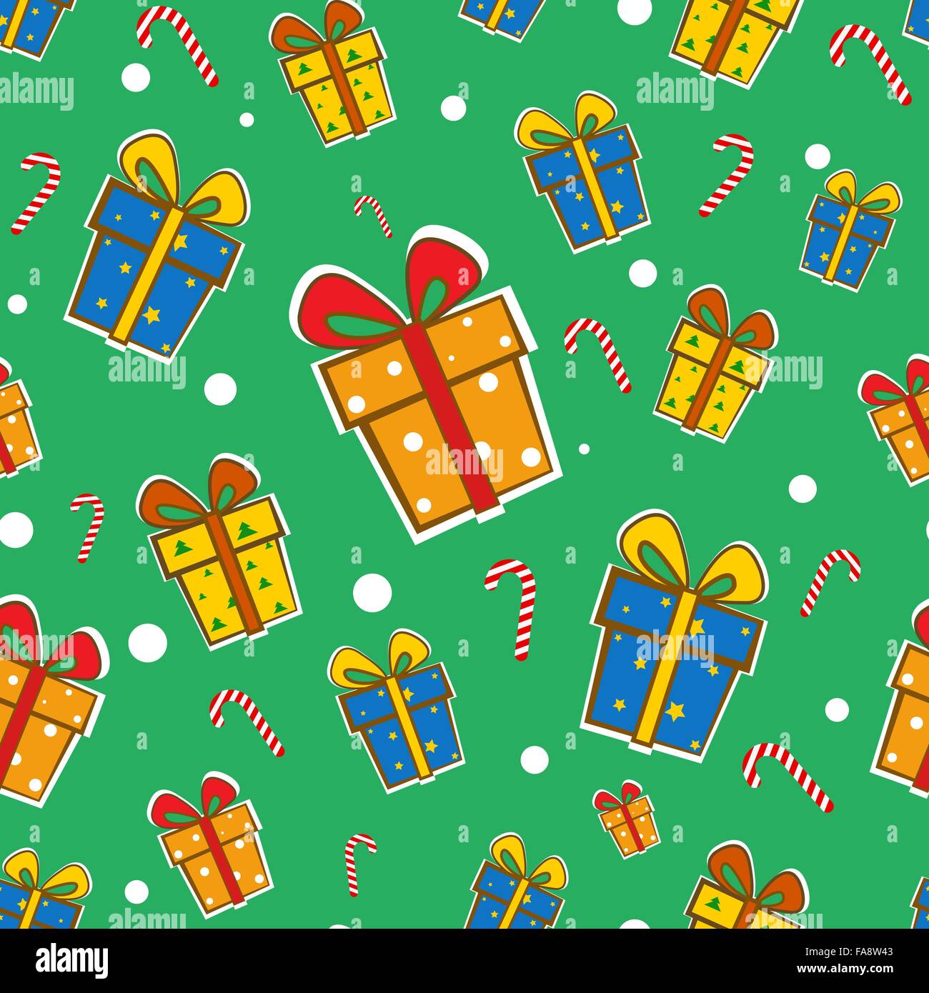 Seamless Gift Pattern on green background Stock Vector Image & Art - Alamy
