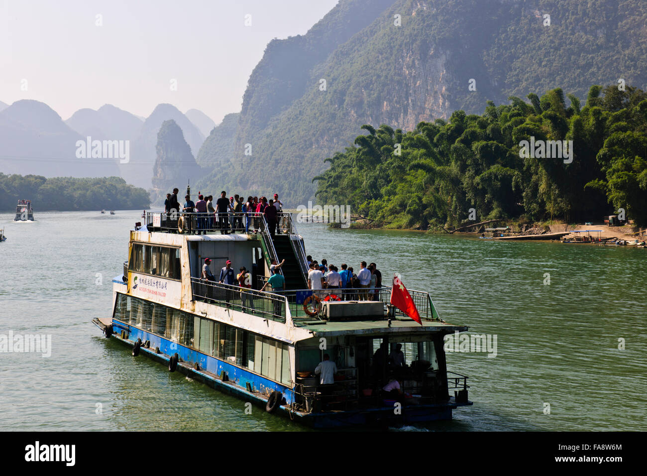 Li River,Karst Mountain Peaks,River Boats,Green 980 foot peaks,Guilin ...
