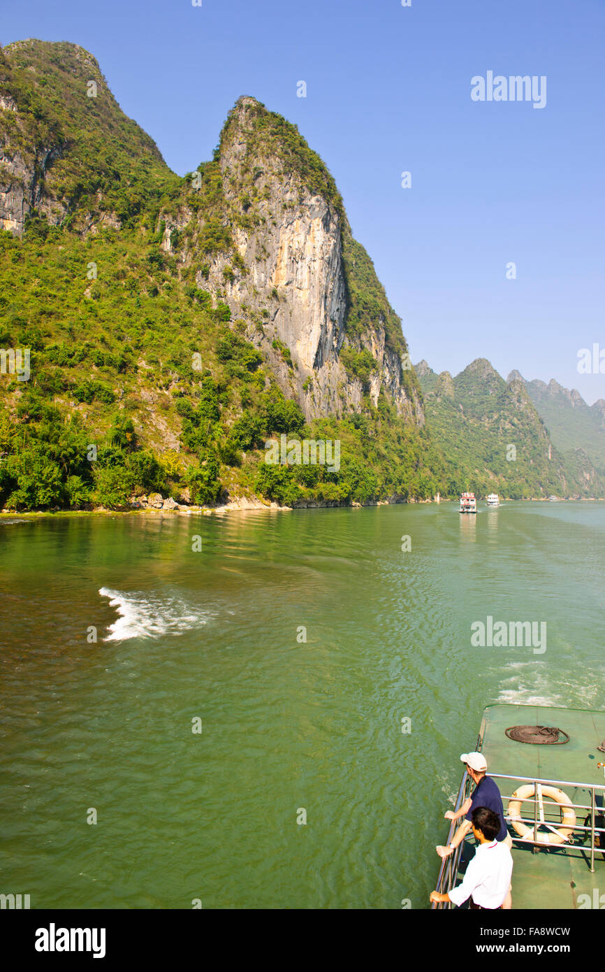 Li River,Karst Mountain Peaks,River Boats,Green 980 foot peaks,Guilin ...