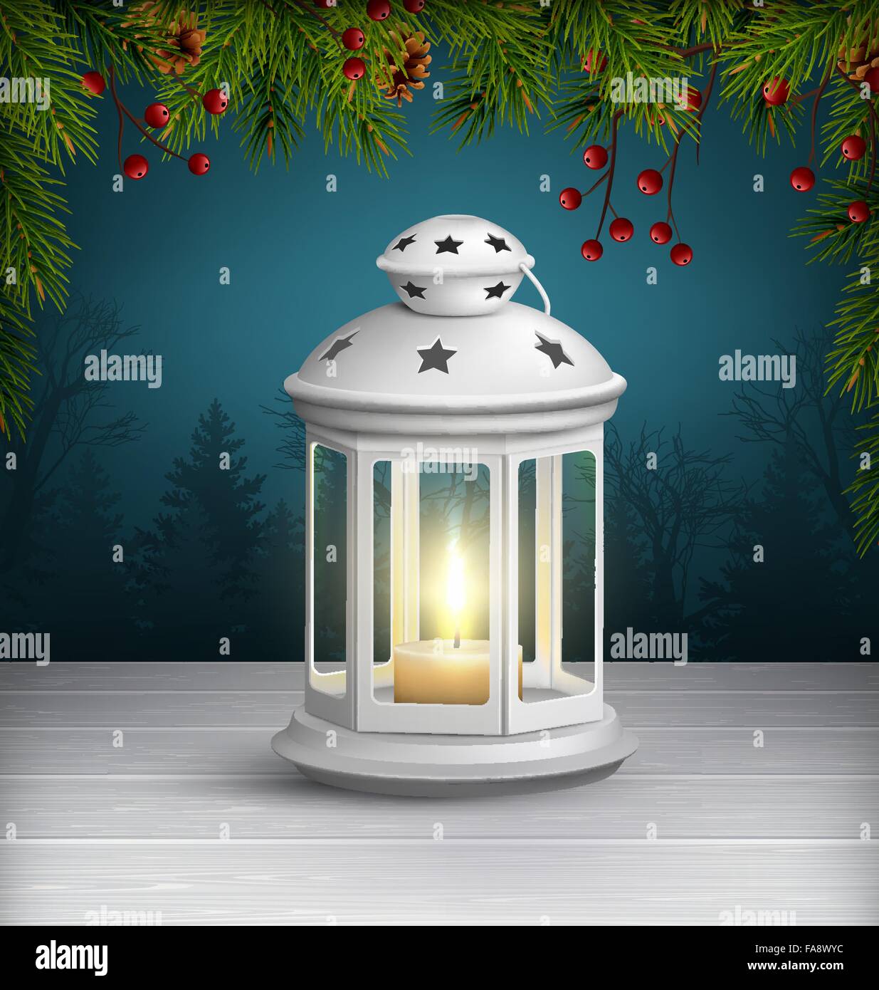 Pine tree on dark Stock Vector Images - Alamy