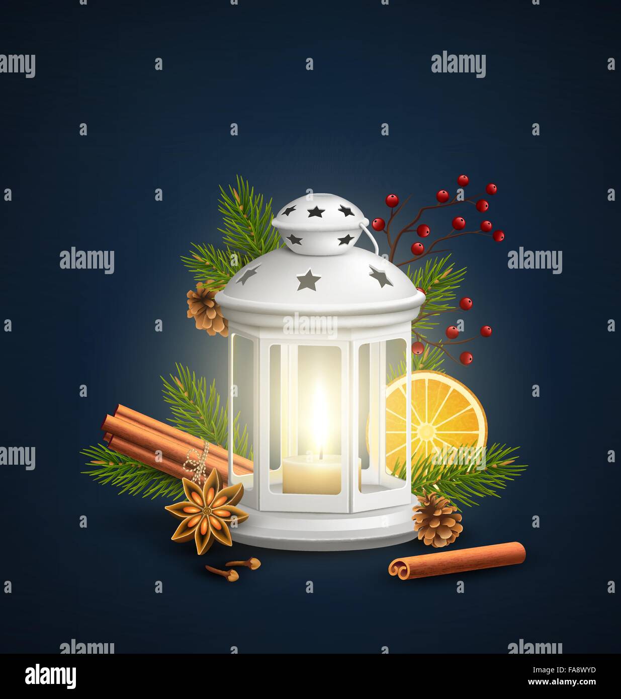 Christmas food decoration spices Stock Vector Images - Alamy