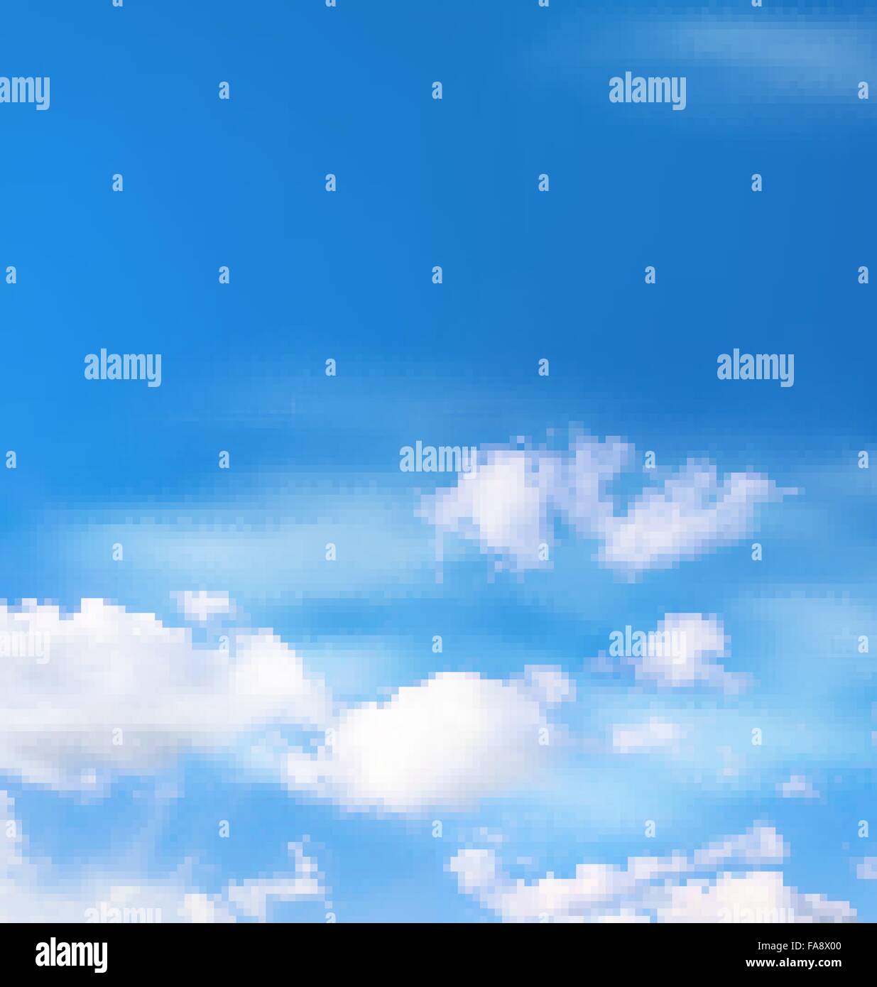 Cumulus cloudscape in blue Stock Vector Images - Alamy