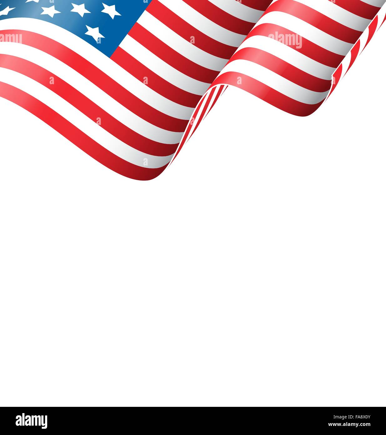 Wavy USA national flag isolated on white Stock Vector Image & Art - Alamy