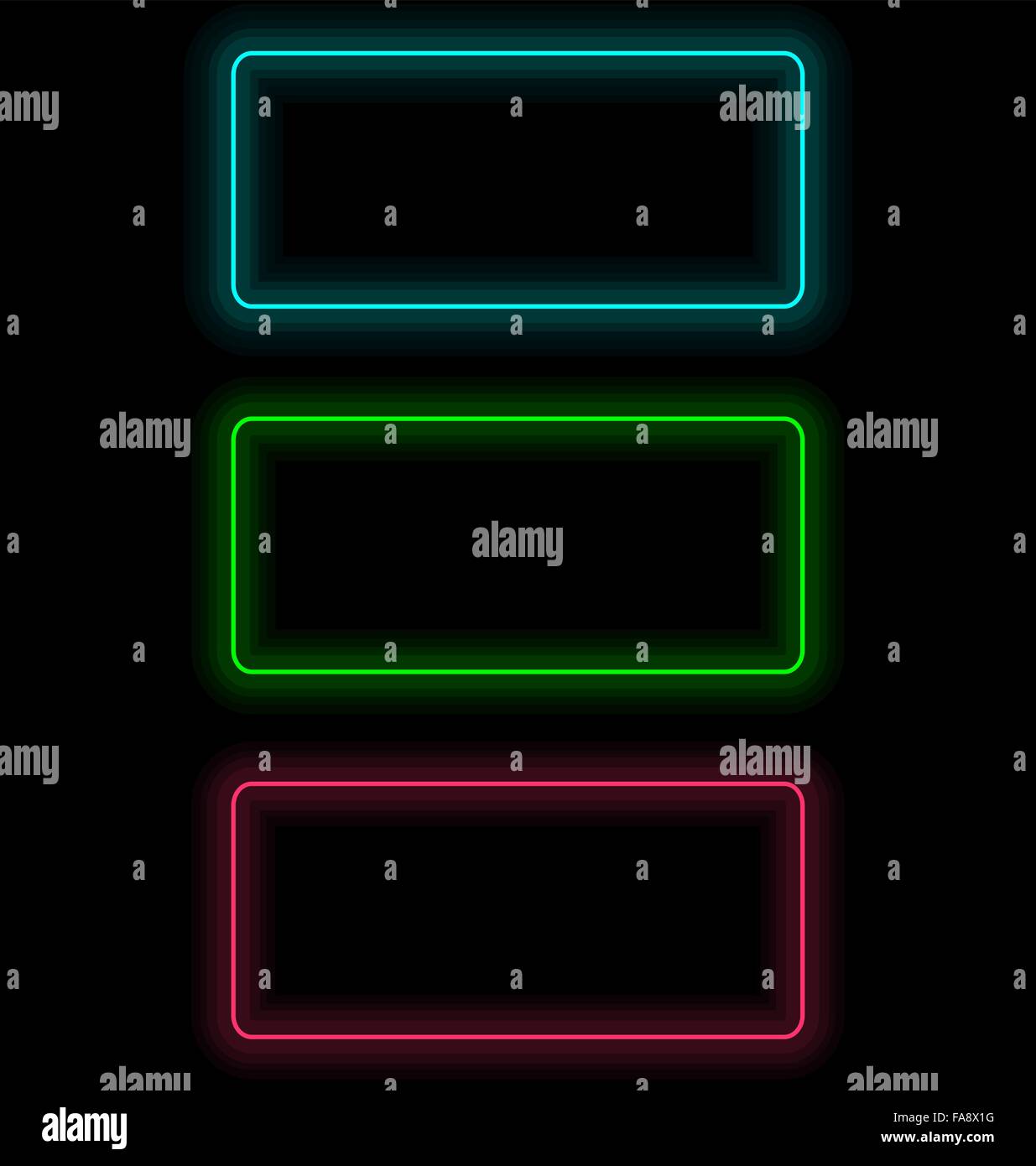 self-illuminated frames for text on black Stock Vector Image & Art - Alamy
