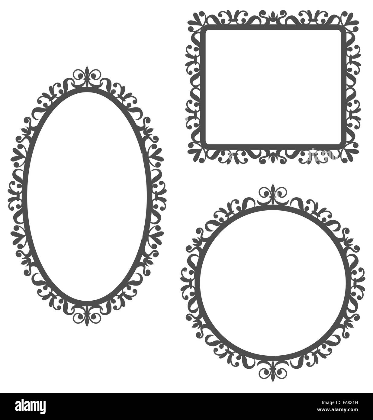 Vintage mirror frames Black and White Stock Photos & Images - Alamy
