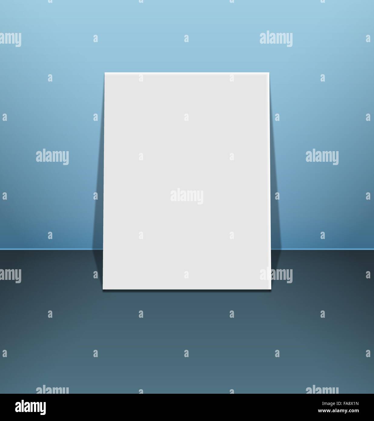 Blank photo frame canvas on blue Stock Vector Image & Art - Alamy