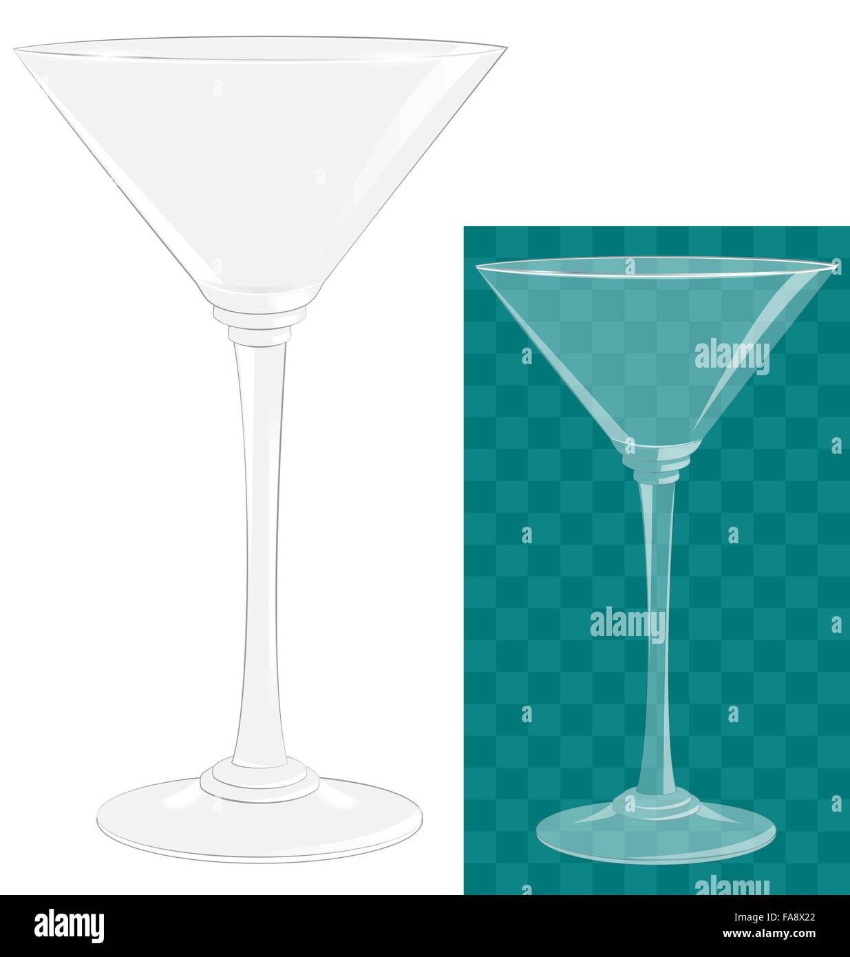 Empty transparent glass tumbler Stock Vector Images - Alamy