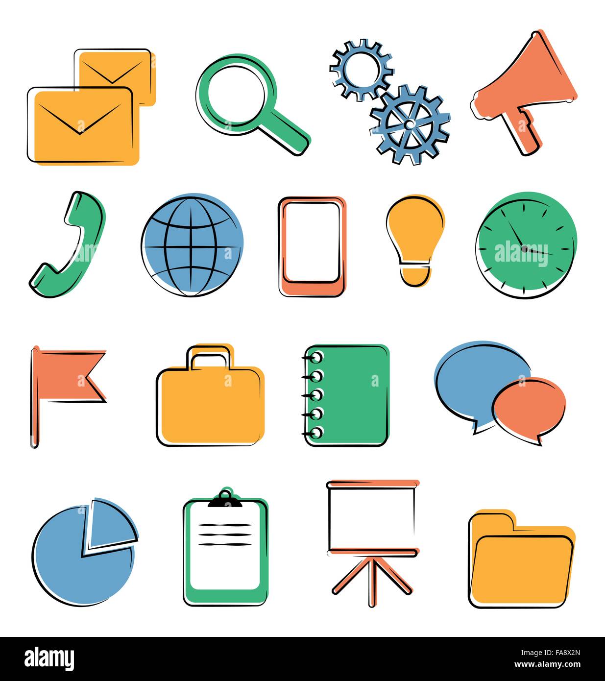 Folder gear icon flat Stock Vector Images - Alamy