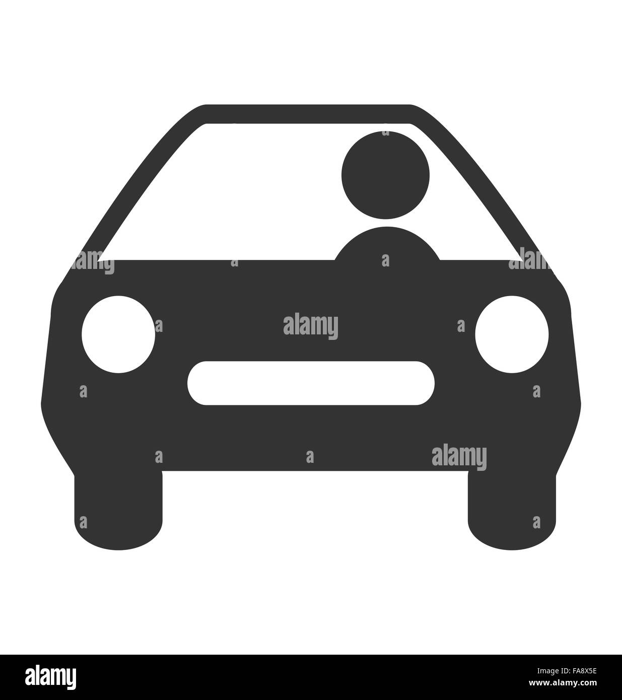 Auto icon symbol flat Black and White Stock Photos & Images - Alamy