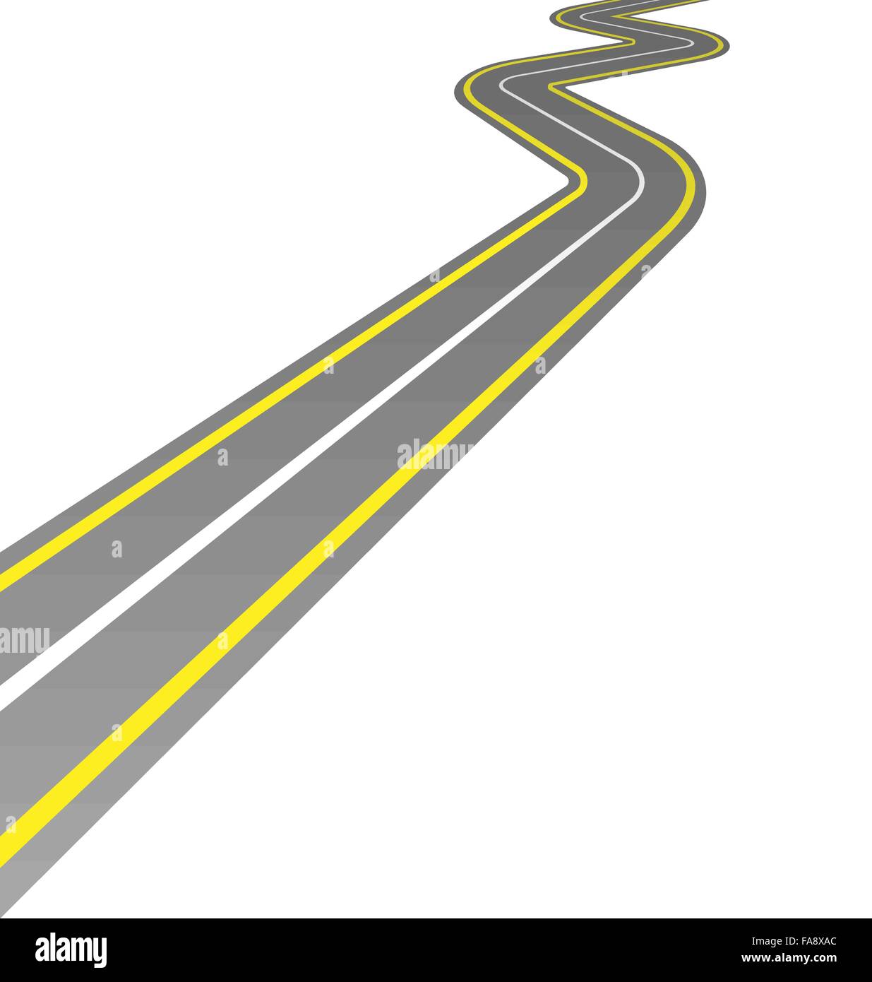 Curved Road Isolated on White Stock Vector Image & Art - Alamy