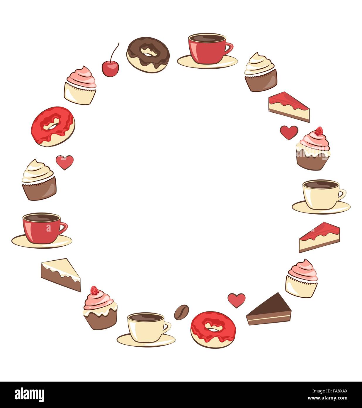 Sweets frame isolated on white Stock Vector Image & Art - Alamy