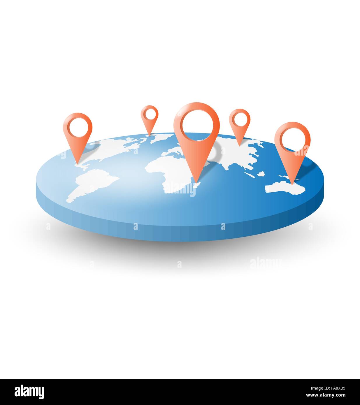 Global network map pins Stock Vector Images - Alamy