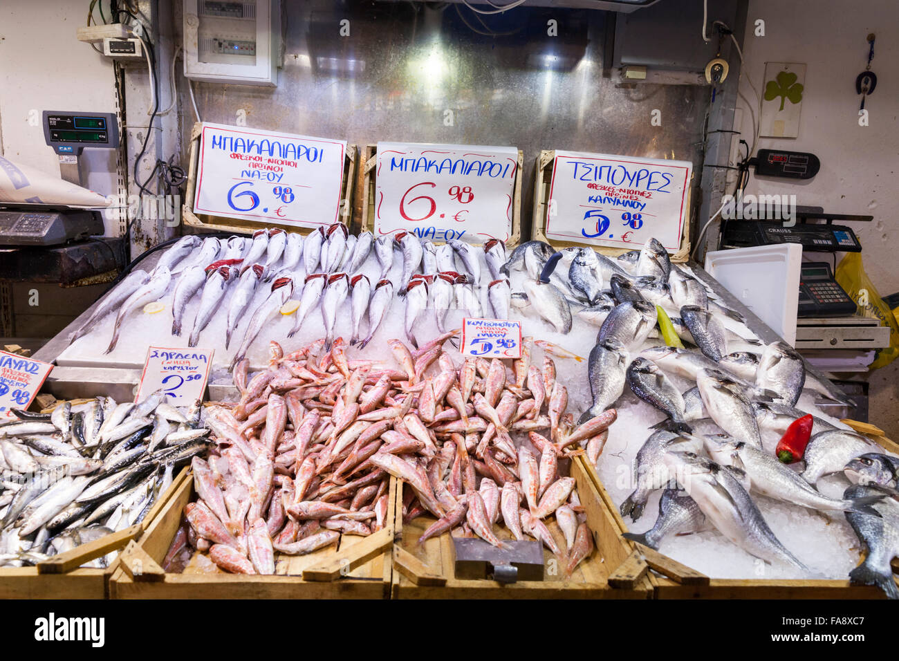 Athens Central Market, public market halls for for meat and fish, also ...