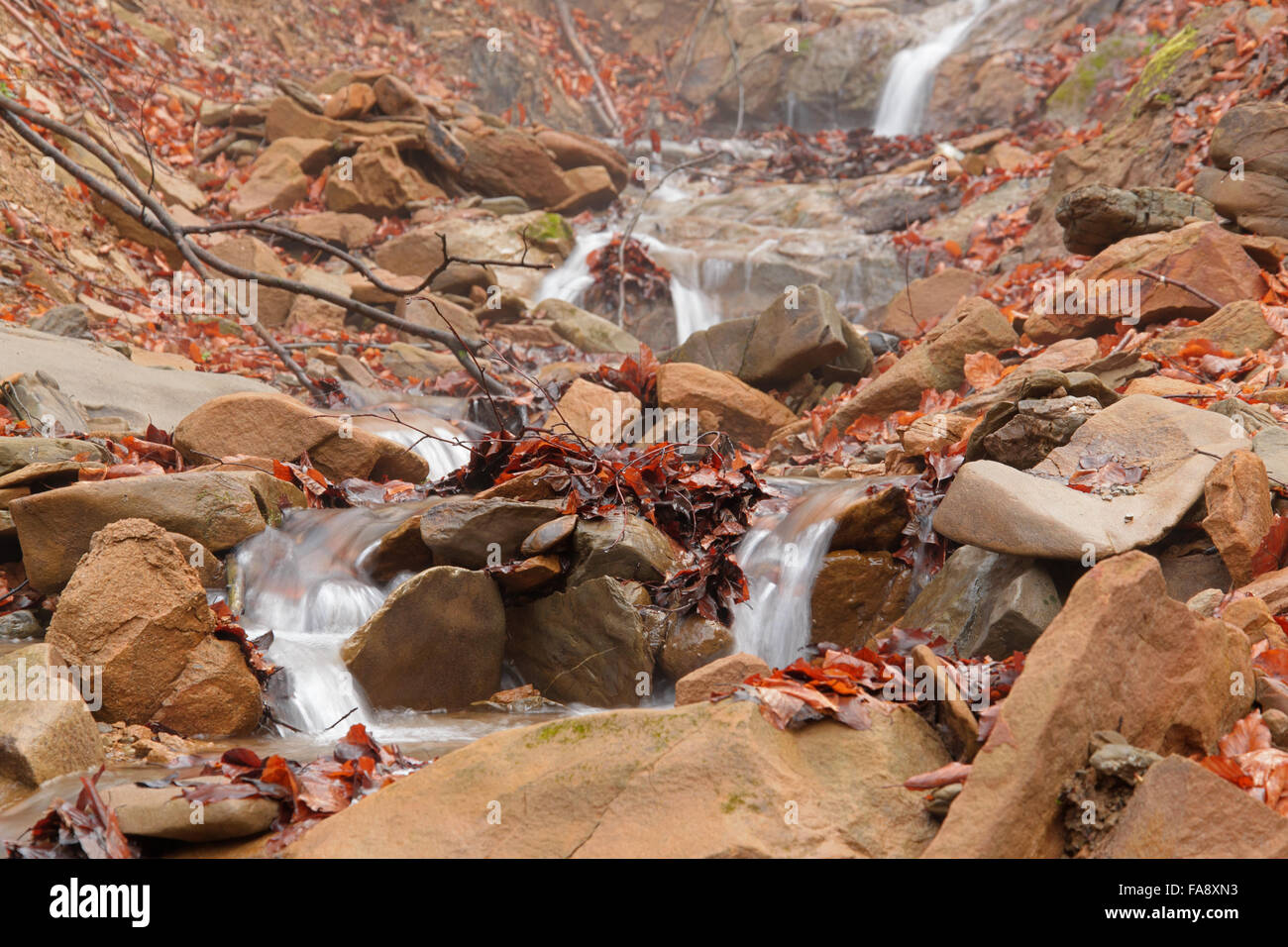 Mountain stream in early spring Stock Photo - Alamy