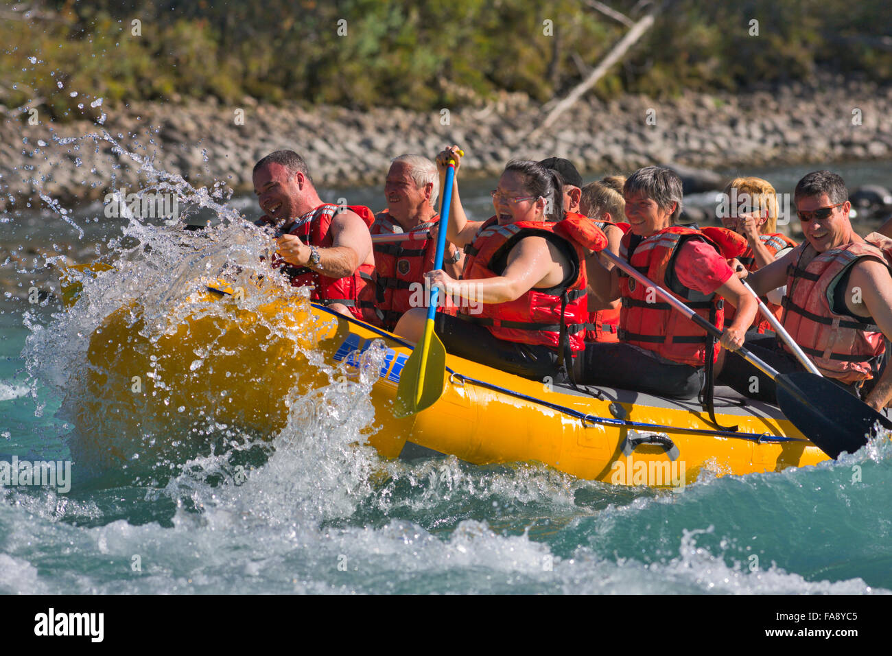 River Rafting in Jasper National Park, Canada Stock Photo - Alamy