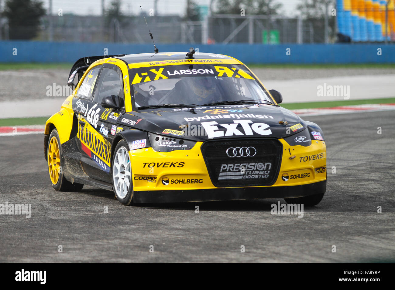 Robin Larsson drives Audi A1 in FIA World Rallycross Championship Stock ...