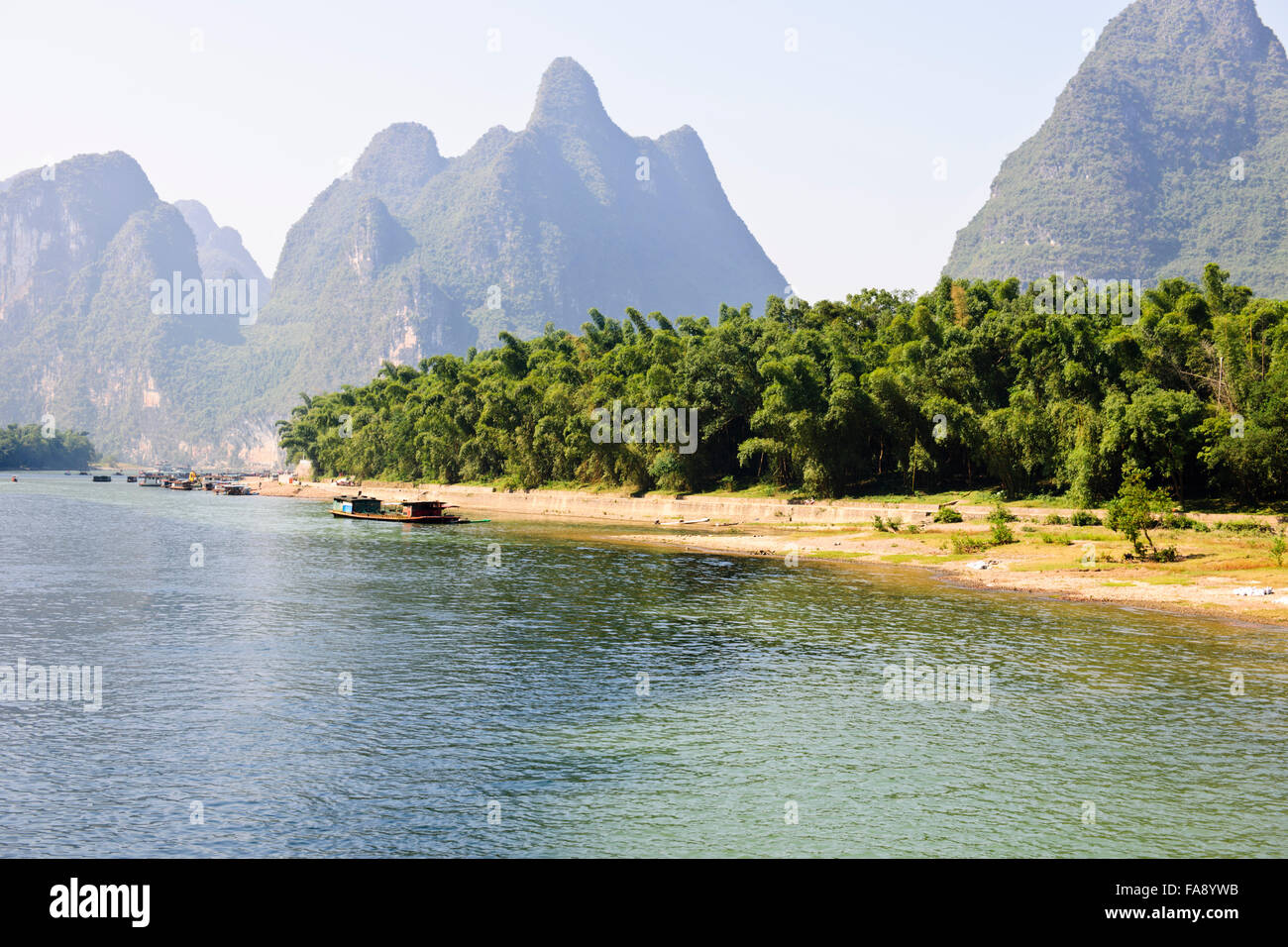 Li River,Karst Mountain Peaks,River Boats,Green 980 foot peaks,Guilin ...