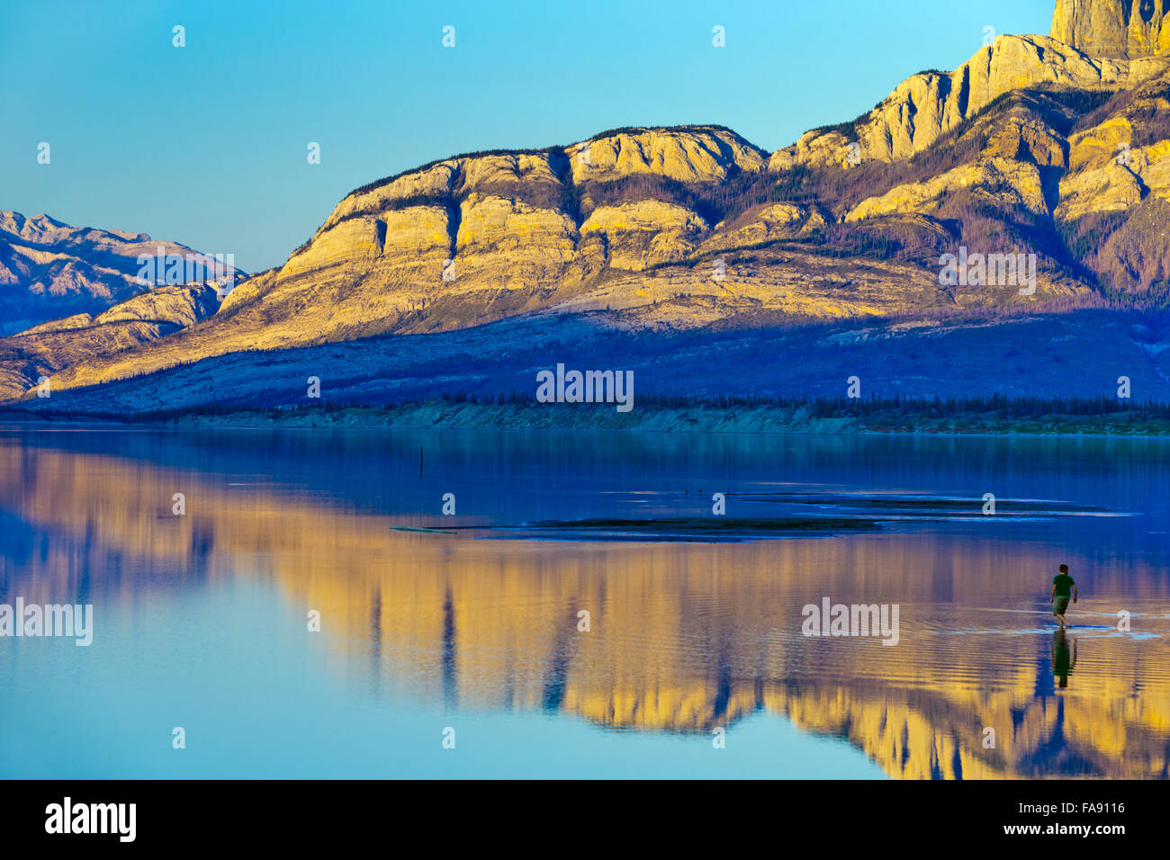 Jasper Lake, Jasper National Park Stock Photo - Alamy