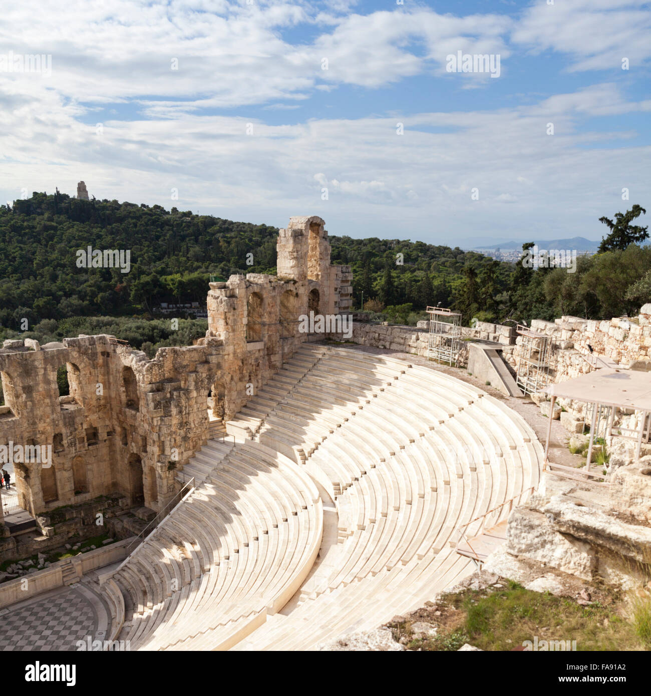 The Odeon of Herodes Atticus, also called Herodeon, an ancient stone ...