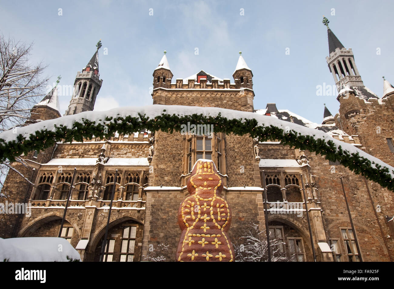 Snow covered Aachen during winter Stock Photo - Alamy