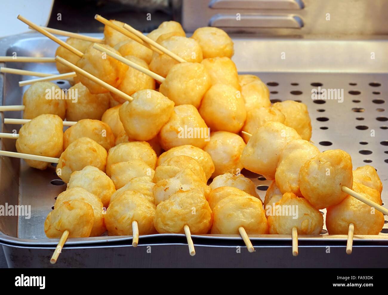 Deep fried balls made from minced fish and flour Stock Photo - Alamy