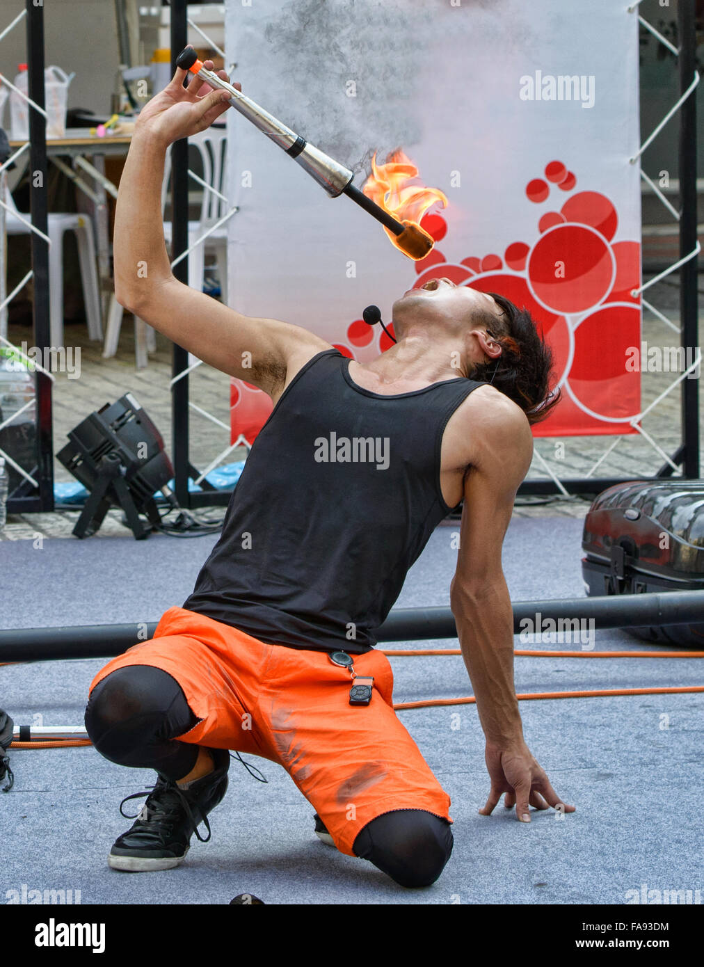 Fire eater stunt hi-res stock photography and images - Alamy