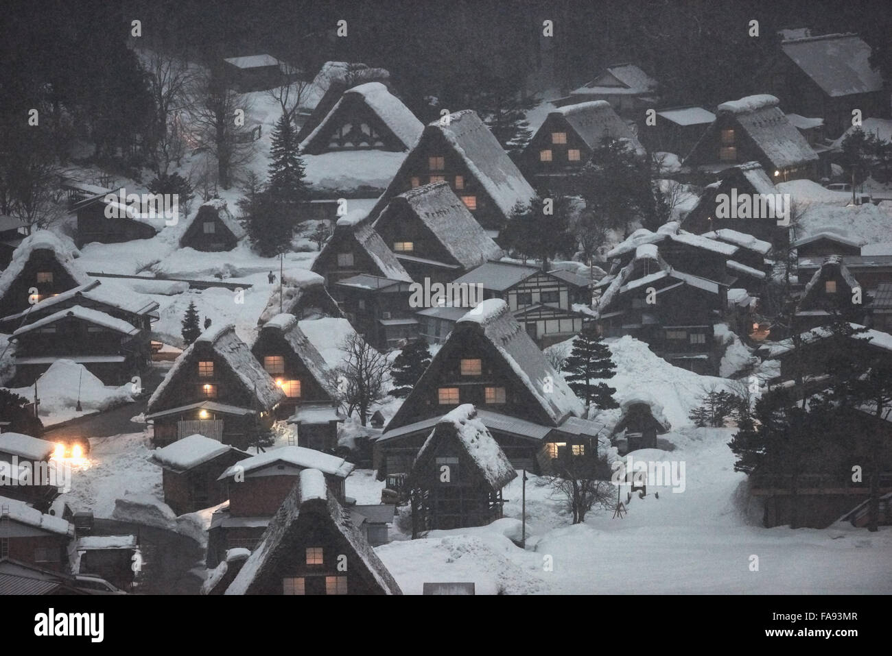 Old japanese village with traditional thatched house hi-res stock ...