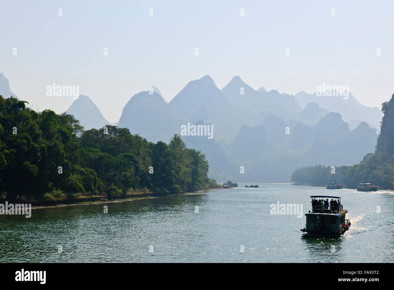 Li River,Karst Mountain Peaks,River Boats,Green 980 foot peaks,Guilin ...