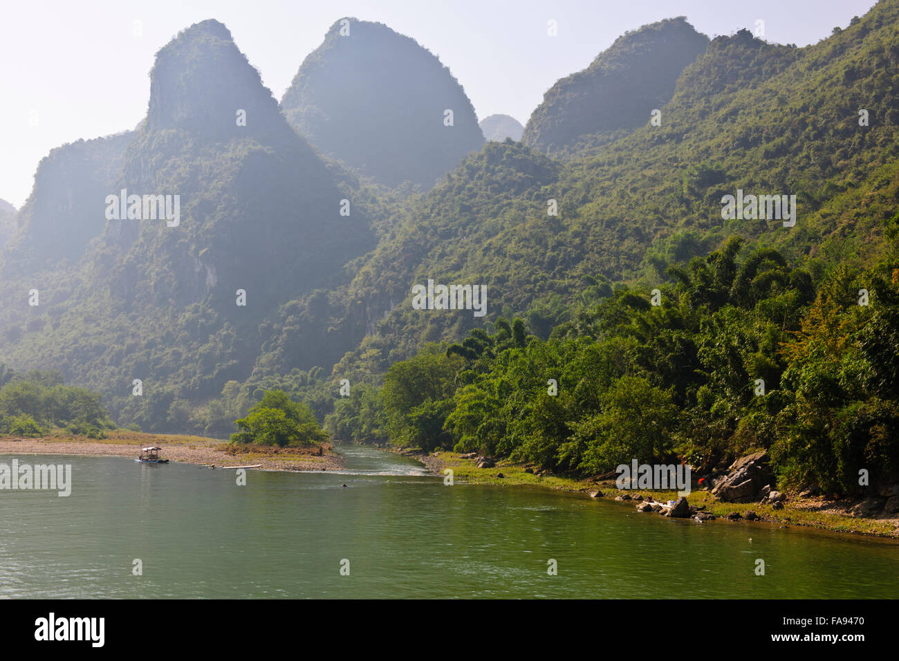 Li River,Karst Mountain Peaks,River Boats,Green 980 foot peaks,Guilin ...