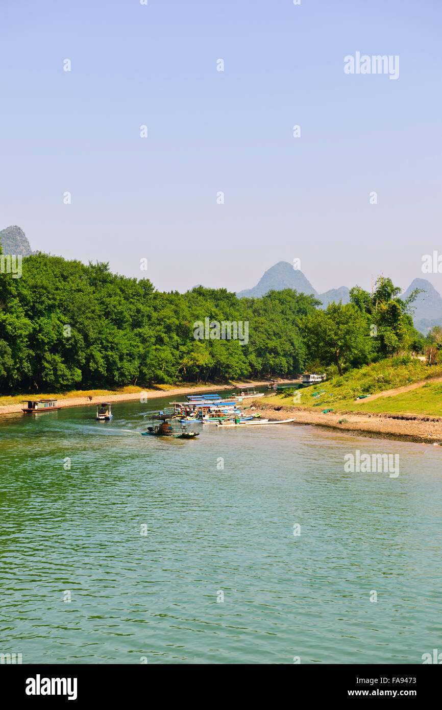 Li River,Karst Mountain Peaks,River Boats,Green 980 foot peaks,Guilin ...