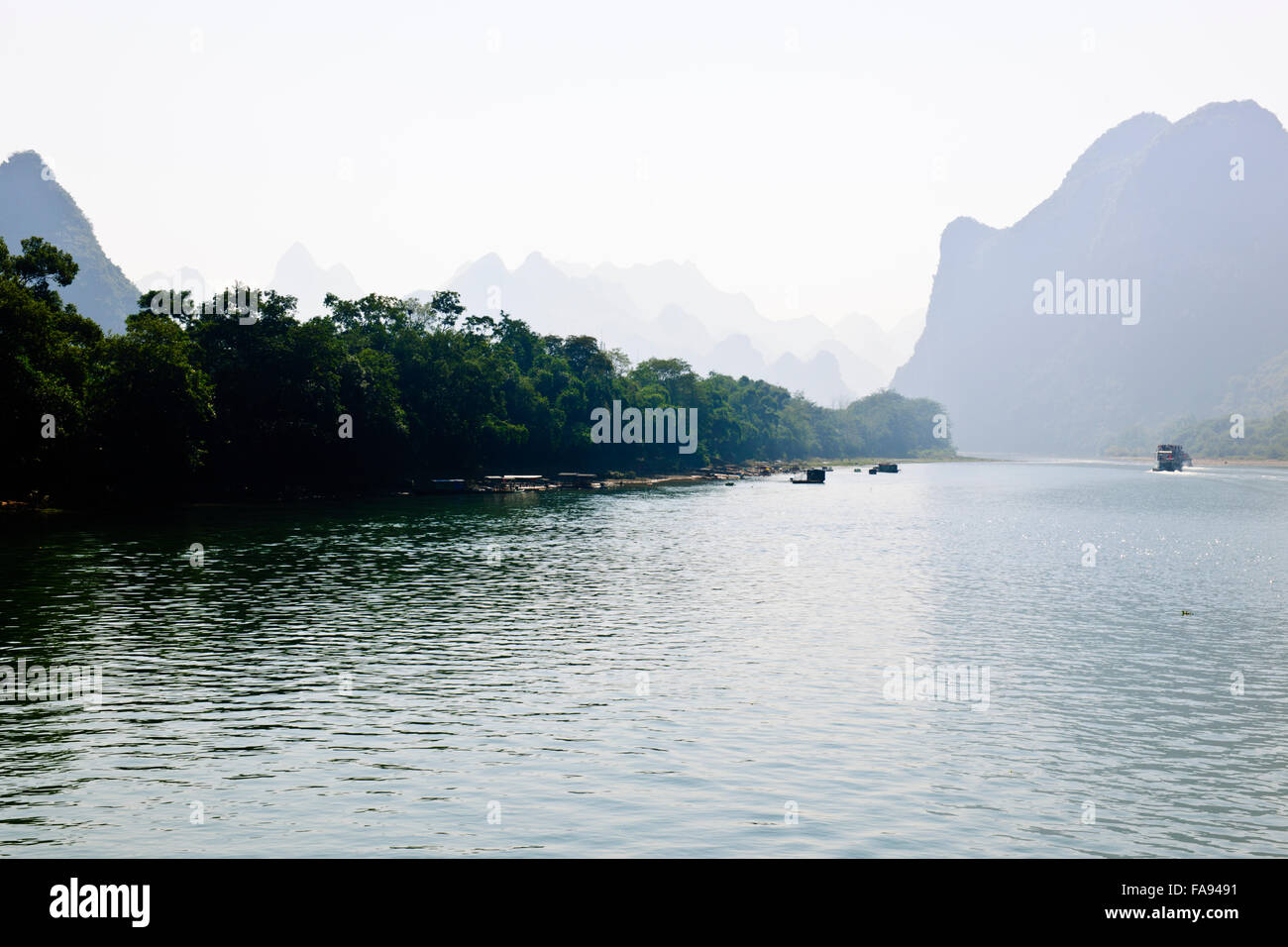 Li River,Karst Mountain Peaks,River Boats,Green 980 foot peaks,Guilin ...