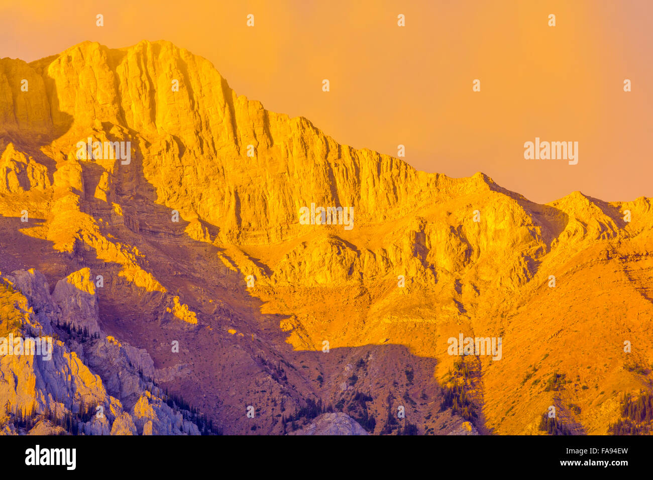 Miette Range at sunset in Jasper National Park, Canada Stock Photo - Alamy