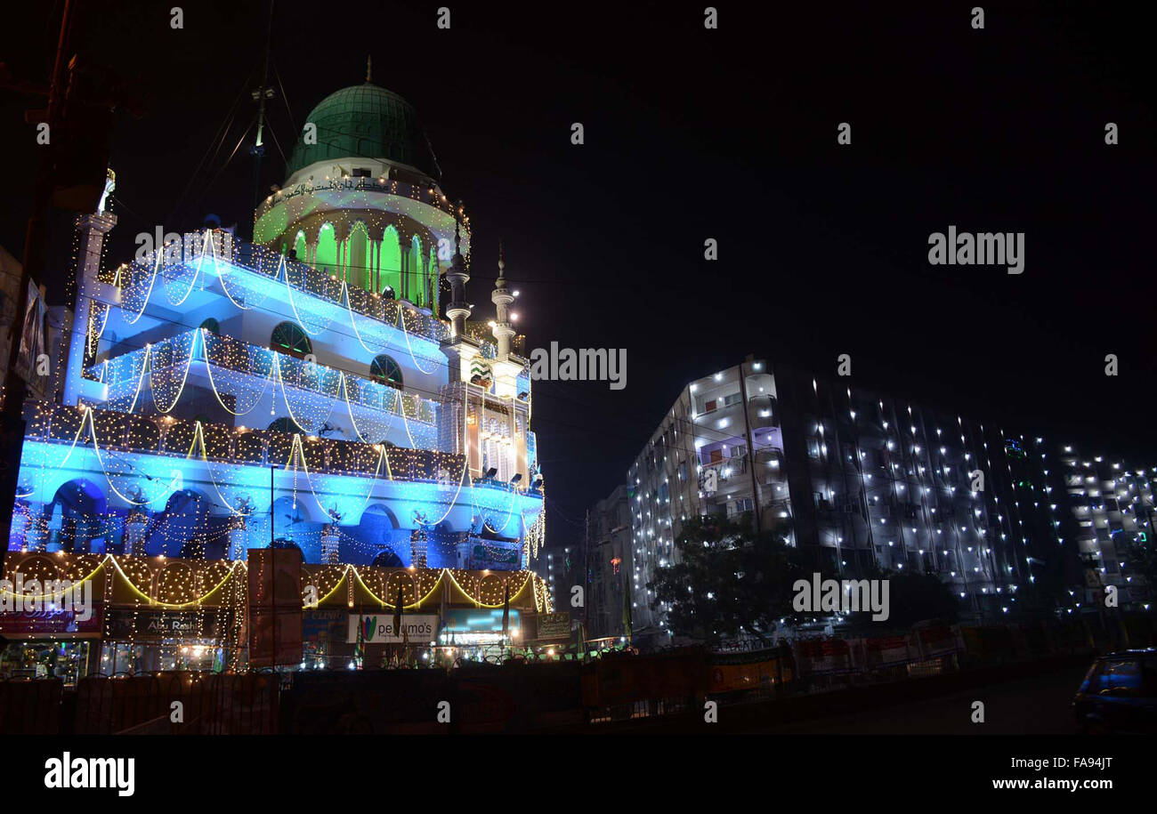 Karachi, Pakistani port city of Karachi. 23rd Dec, 2015. A mosque is ...