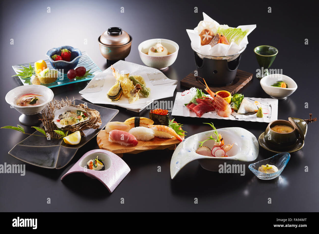 Assorted Japanese dishes Stock Photo - Alamy